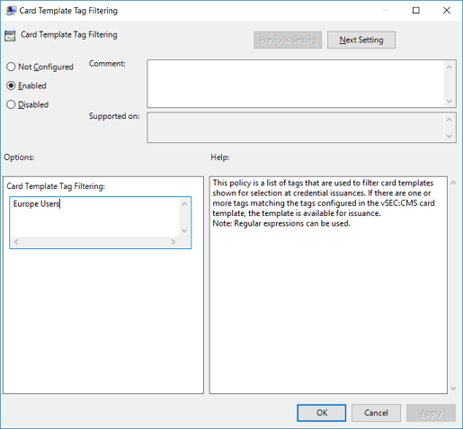 Configure Windows GPO – Versasec