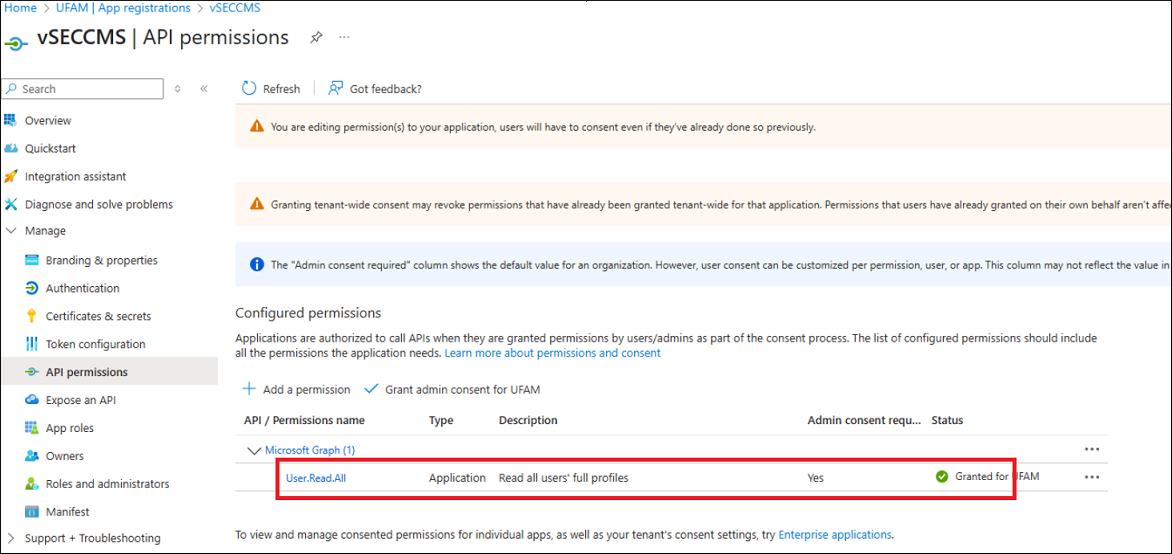 Entra ID App Configuration – Versasec