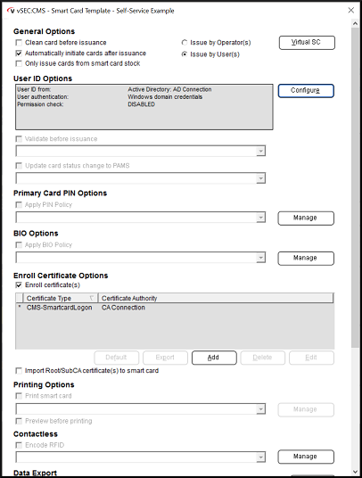 Manage Virtual Credentials using vSEC:CMS User Application – Versasec