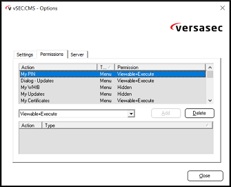 Legacy vSEC:CMS User Self-Service – Versasec