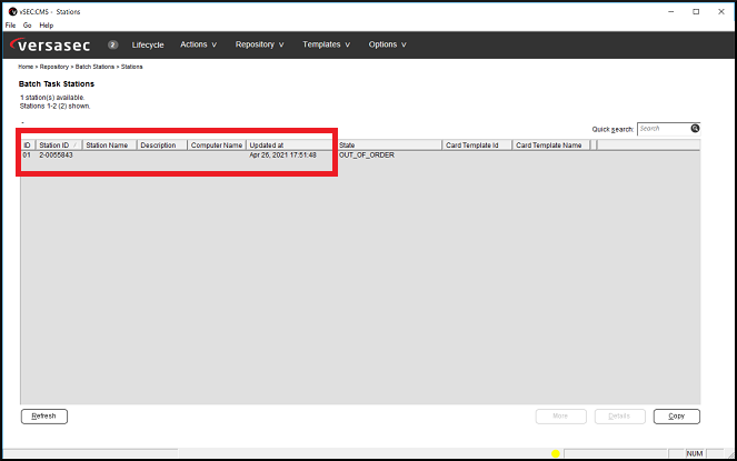Issuance Stations Support – Versasec