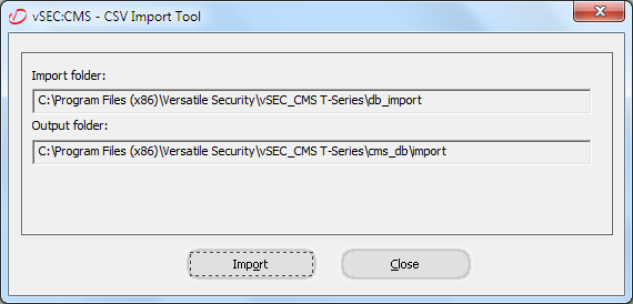 Import Data into vSEC:CMS – Versasec